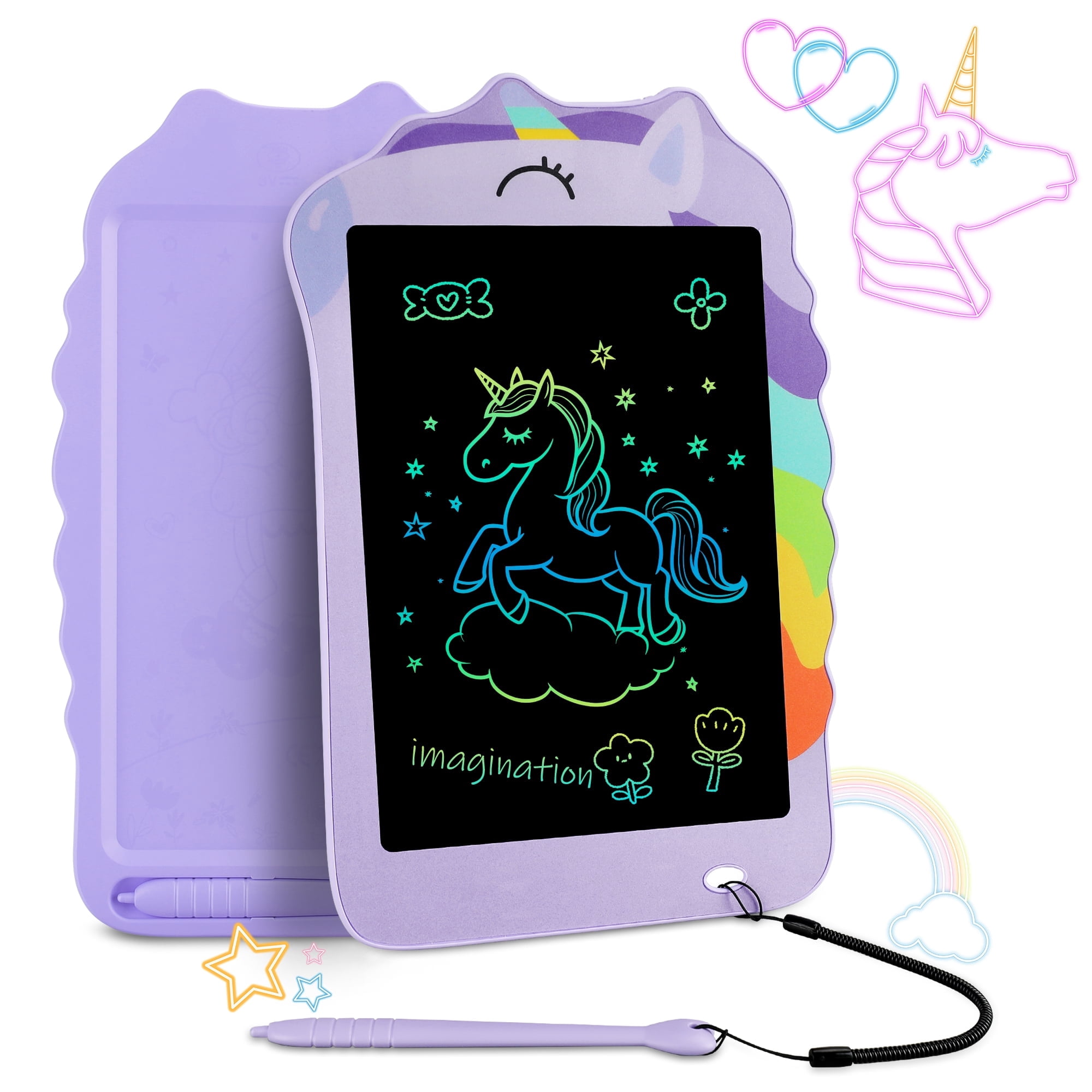 MAGOTAN 8.5 Inch Unicorn Drawing Tablet for Kids Toddler Drawing Doodle ...
