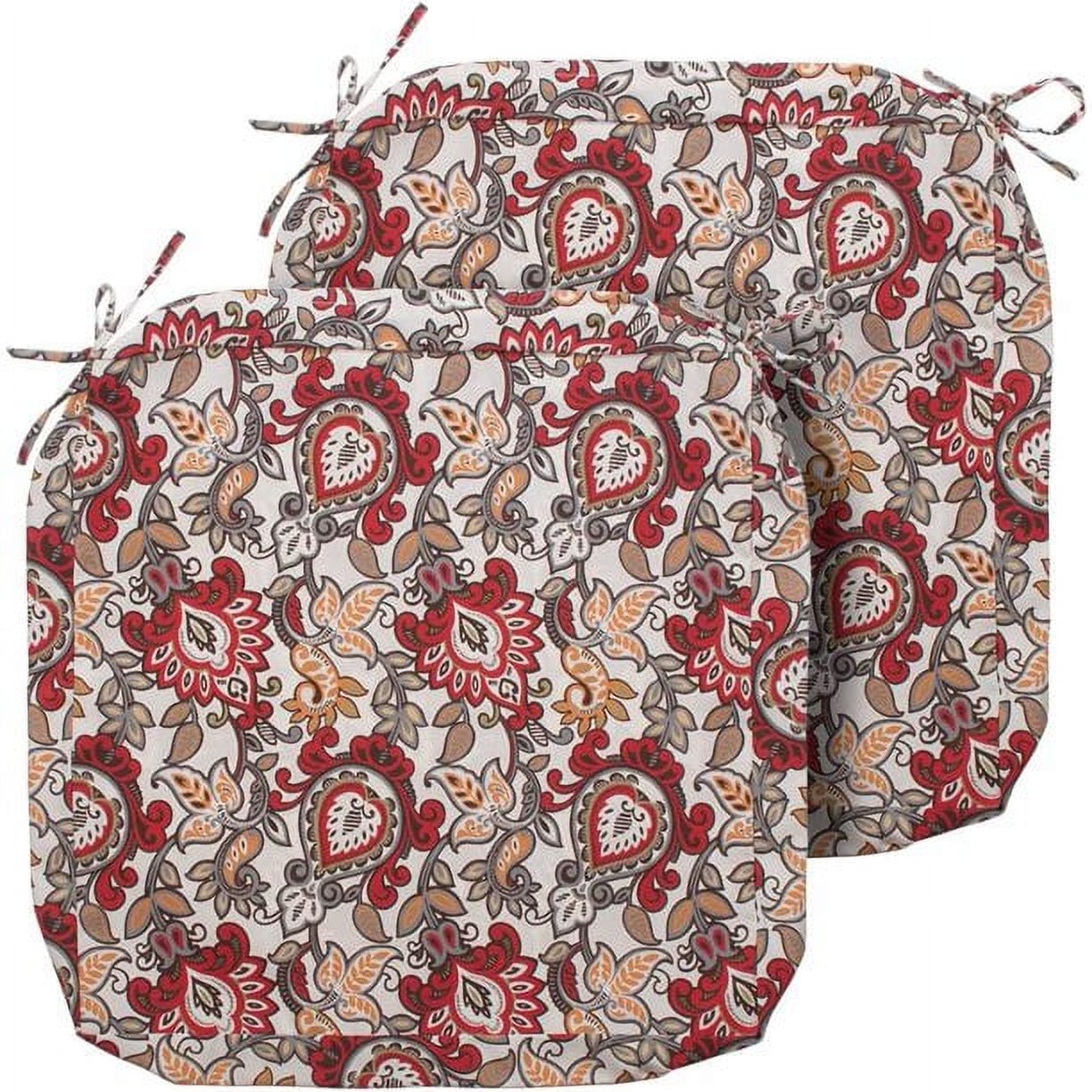 MAGPIE FABRICS 20" x 18" Phoenix Red Seat Cushion, Water-Resistant ...