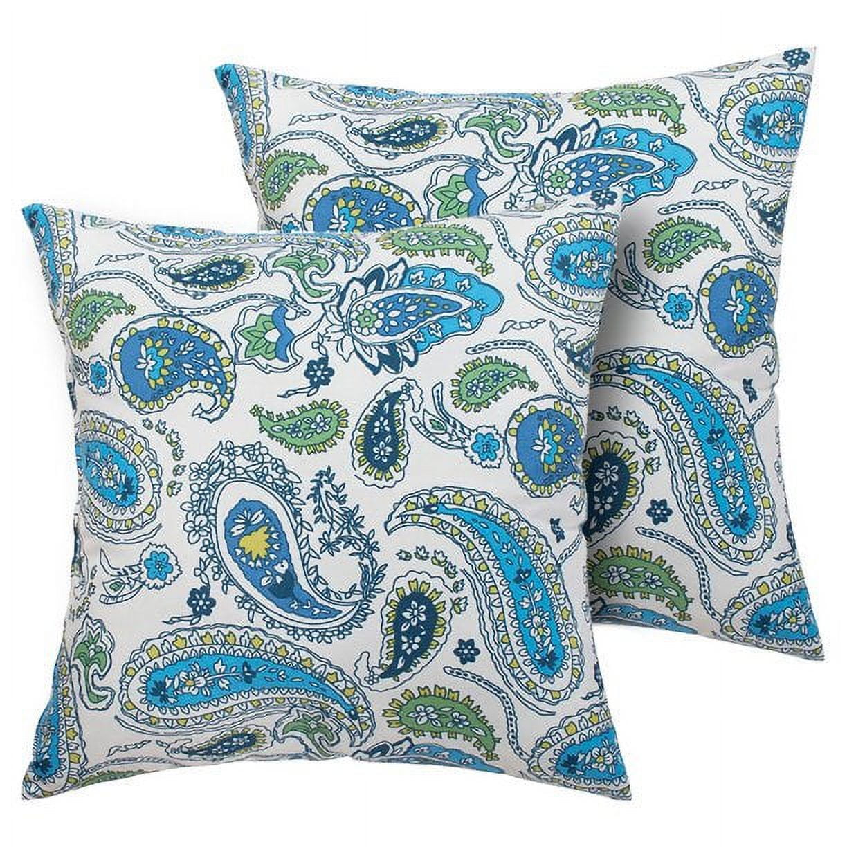 MAGPIE Set of 2 Throw Pillow Covers-18"x 18" Colorful Pillowcases Outdoor Waterproof made of ...