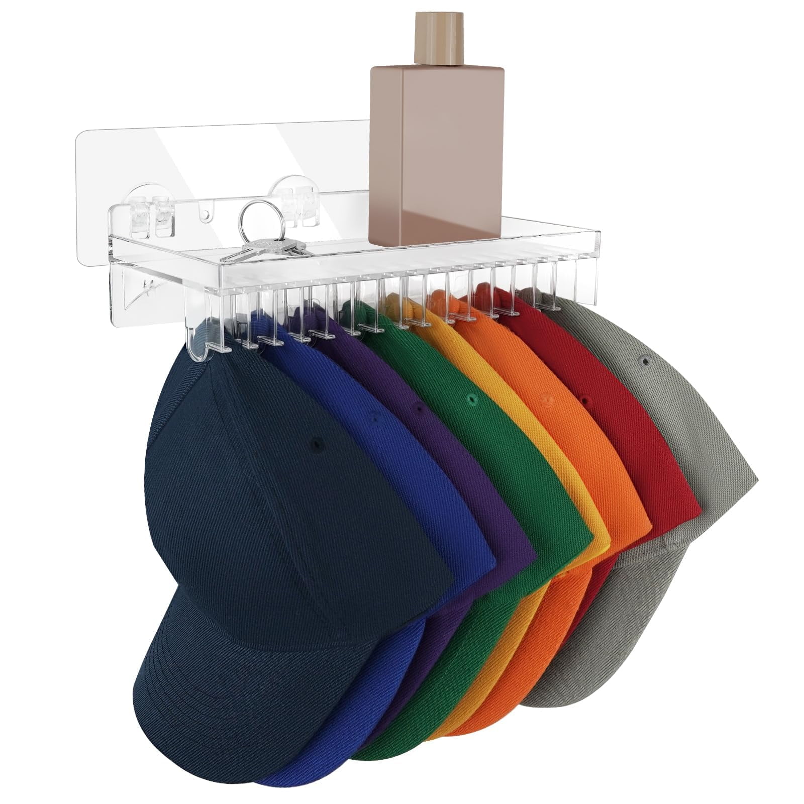 MAGTSMEI Multi-functional Baseball Hat Rack for Wall,Hat Organizer for ...