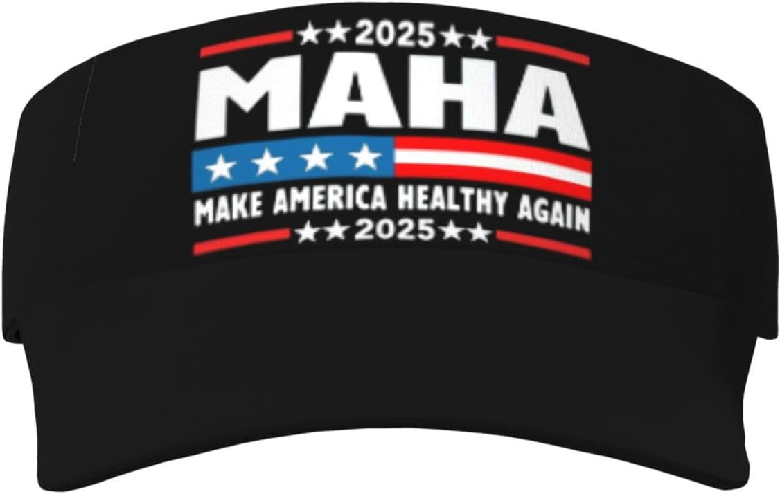 MAHA Make America Healthy Again 2025 Visor Cap Adjustable Uv Protection ...