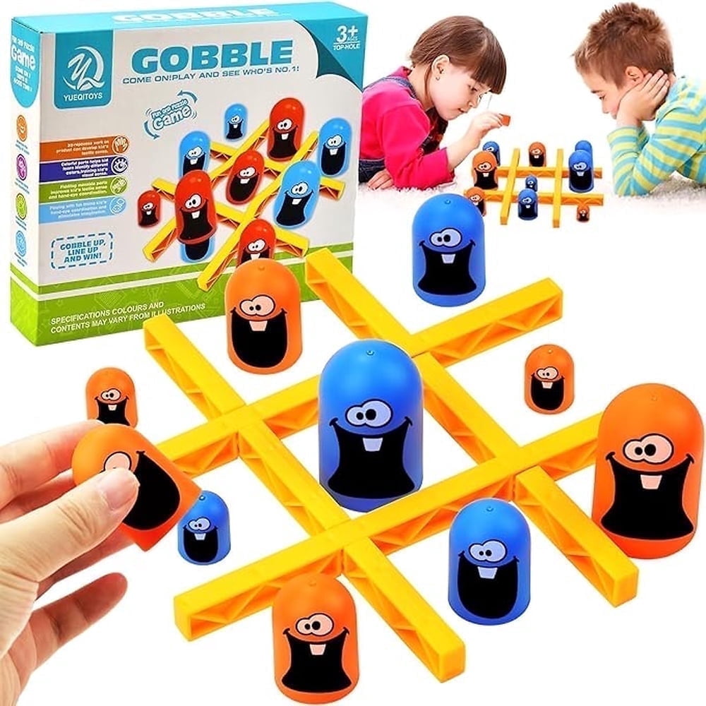 MAHADEV Gobble Classic Tic Tac Toe Toy Board Game 9 Count - Walmart.com