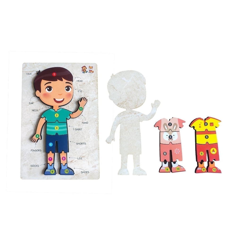 MAHADEV 21-Piece Wooden Human Body Jigsaw Puzzle for Toddlers - Walmart.com