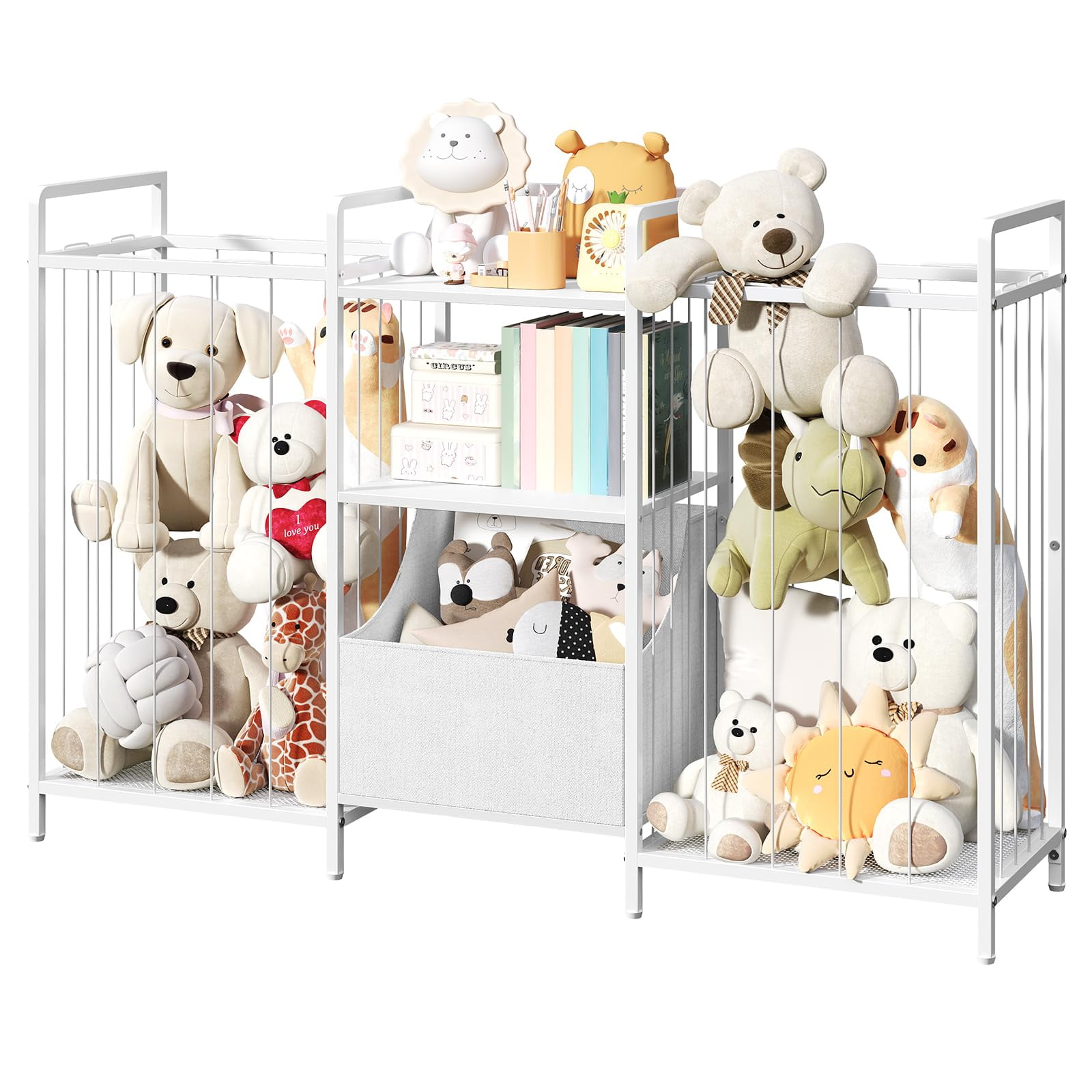MAHANCRIS Stuffed Animal Storage, Large Stuffed Animal Net Kids ...