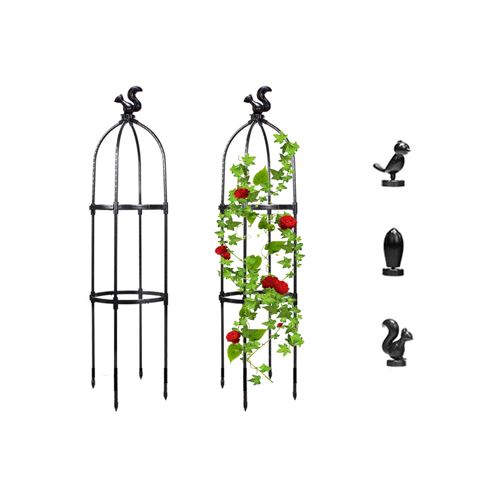 Garden Obelisk Trellis For Climbing Plants Outdoor Rose Bush Round ...