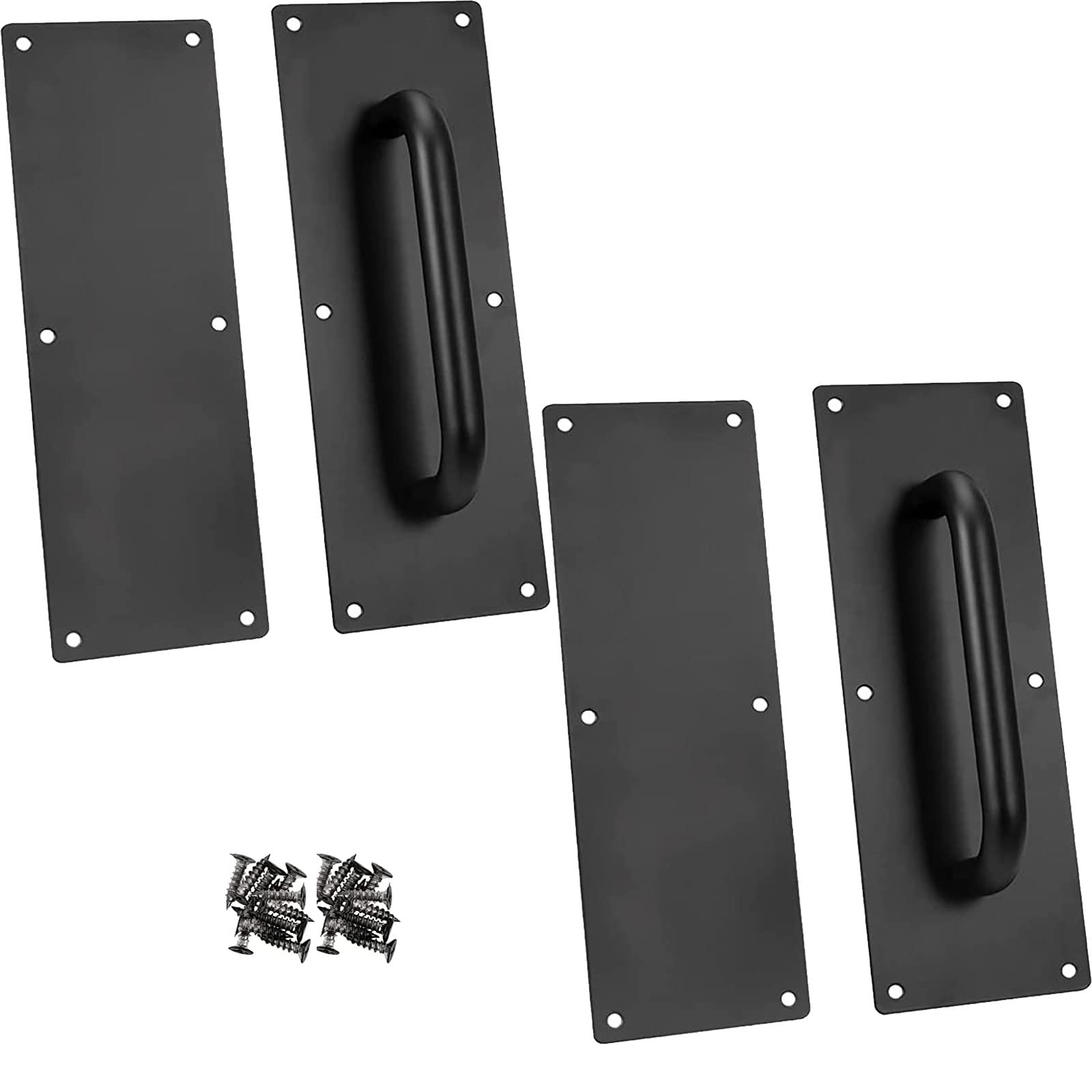 MAHIONG 4 PCS 12 x 4 Inch Stainless Steel Door Handle, Pull and Push ...