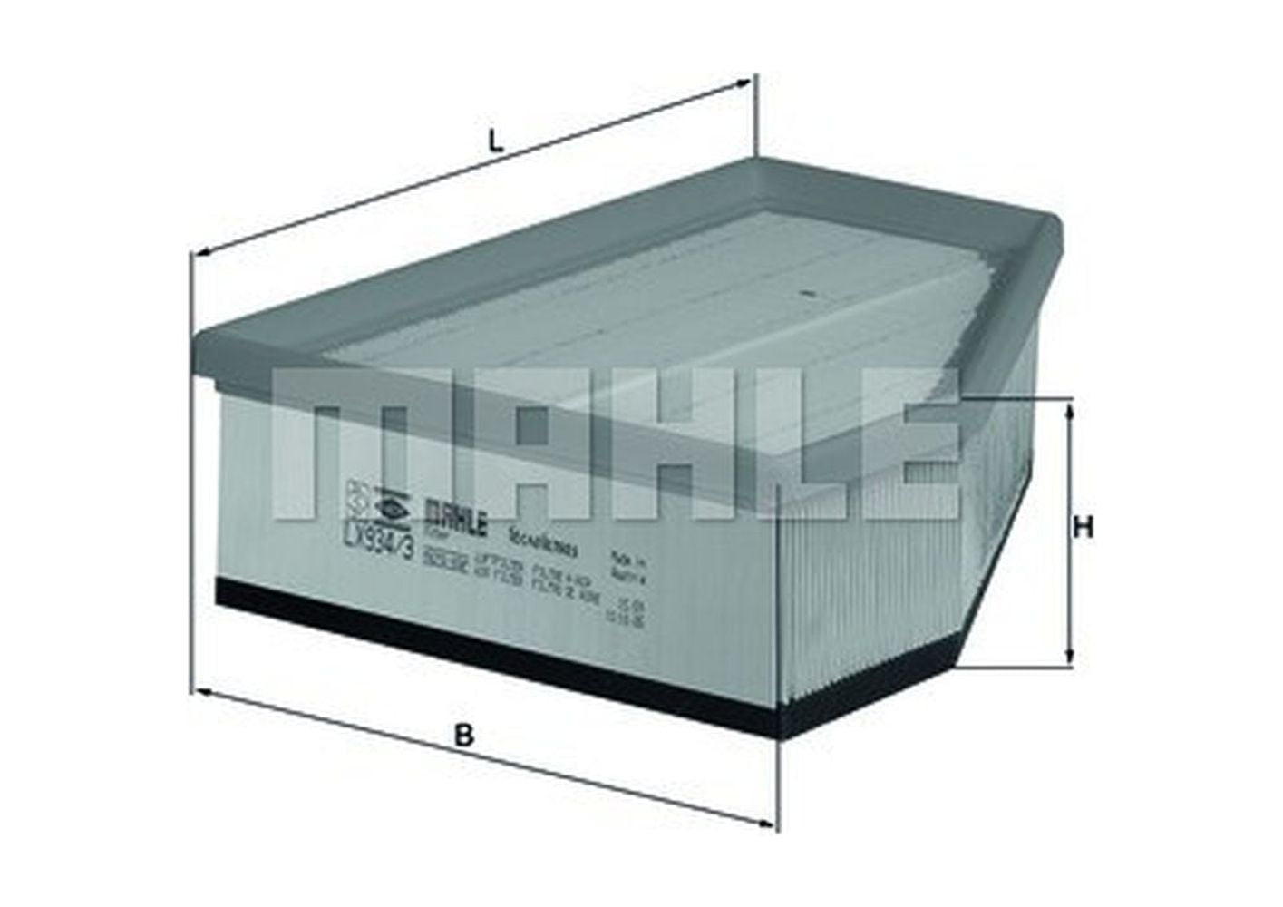 MAHLE LX 934/3 Air Filter - Filtration Efficiency - Walmart.com