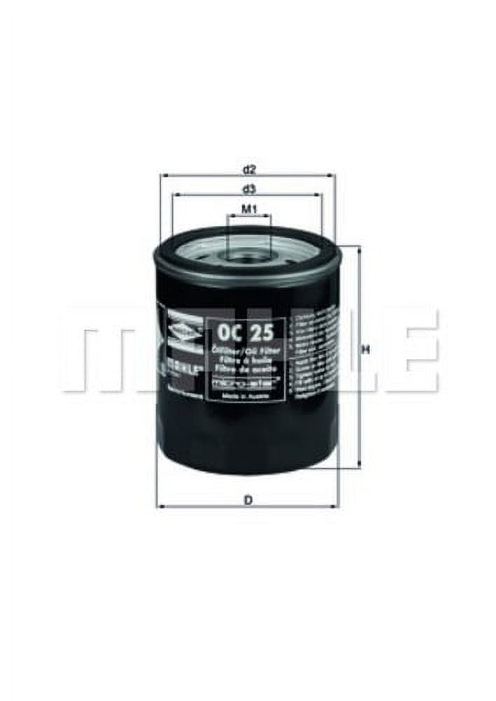 MAHLE OC 25 Engine Oil Filter Fits select: 1975-1979 MG MIDGET, 1988 ...