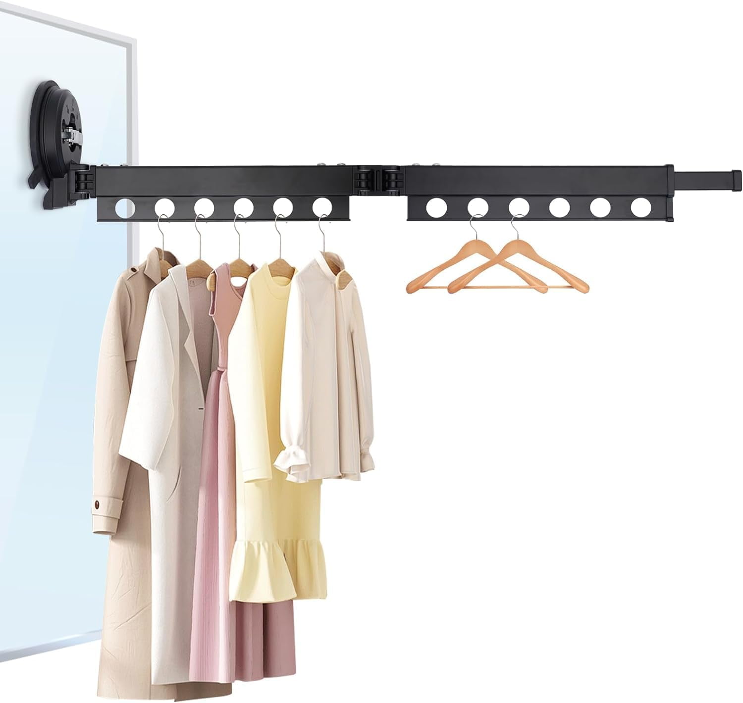 MAHVIW Foldable Hanger Rack Retractable Clothes Drying Rack Telescopic ...