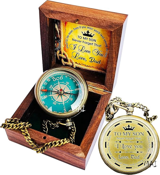MAI Gifts from Dad for Daughter or Son - to My Son Camping Compass ...