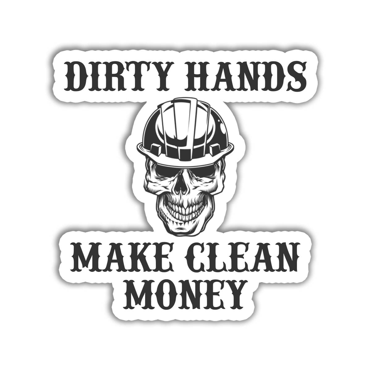 MAIANEY 3Pcs/Pack - Skull Mechanic Stickers Dirty Hands Make Clean ...