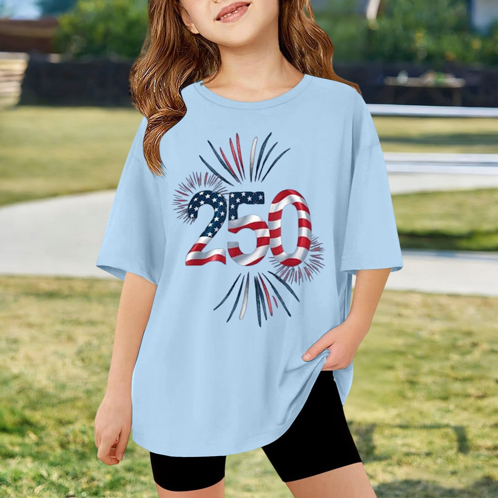 MAIHAN Girls 250 Anniversary USA Shirt 250 Anniversary America ...