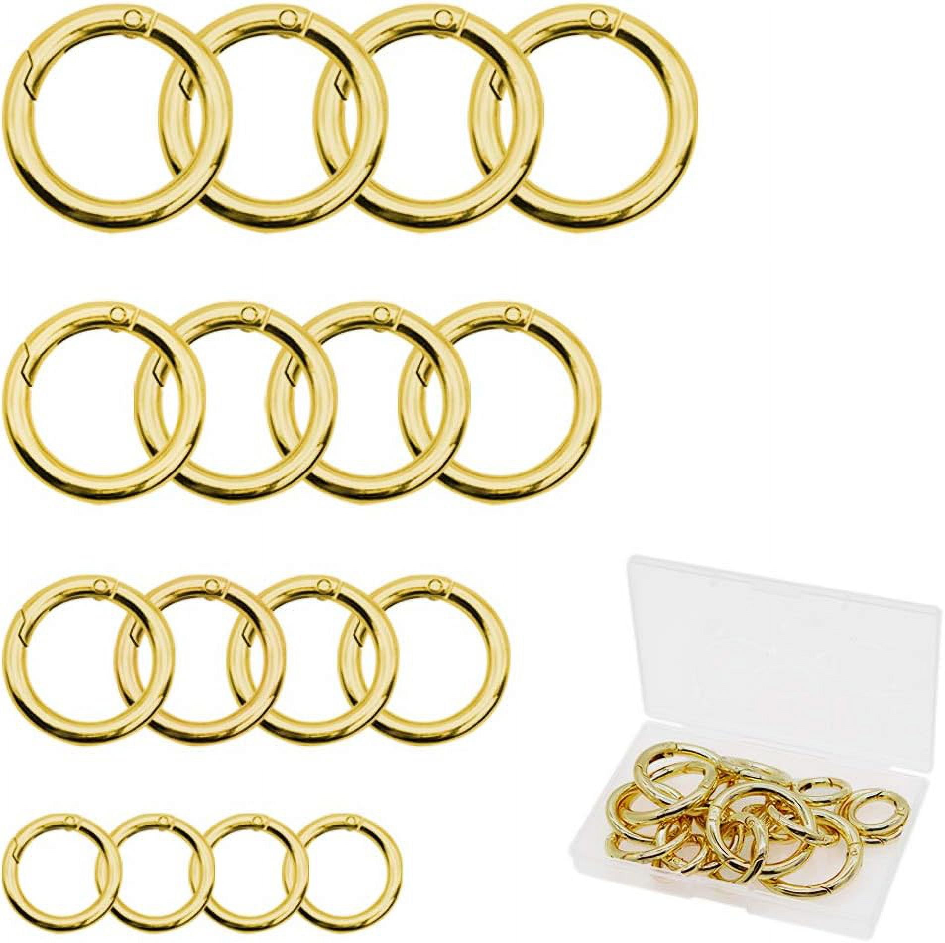 MAILINI 16PCS Spring O Ring Zinc Alloy Round Carabiner Snap Trigger ...