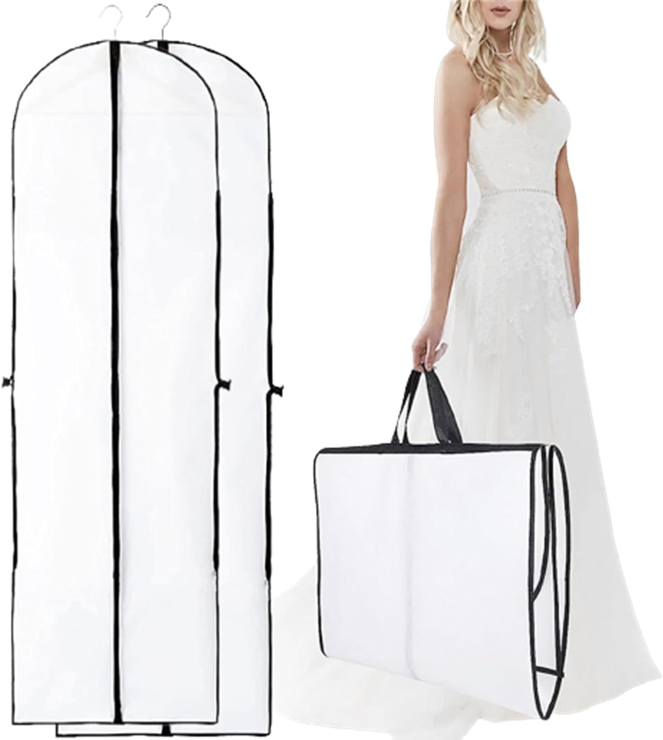 MAILINI 1PCS Dress Garment Bag with Zipper, Hanging Garment Bag ...
