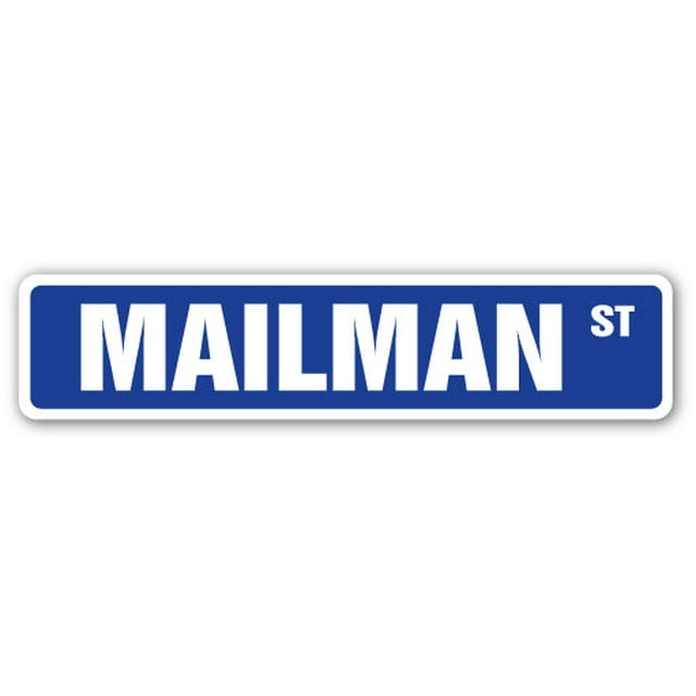 MAILMAN Street Sign Childrens Name Room Sign | Indoor/Outdoor | 18 ...