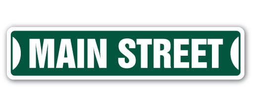 MAIN ST Street Sign Childrens Name Room Sign | Indoor/Outdoor | 30 ...