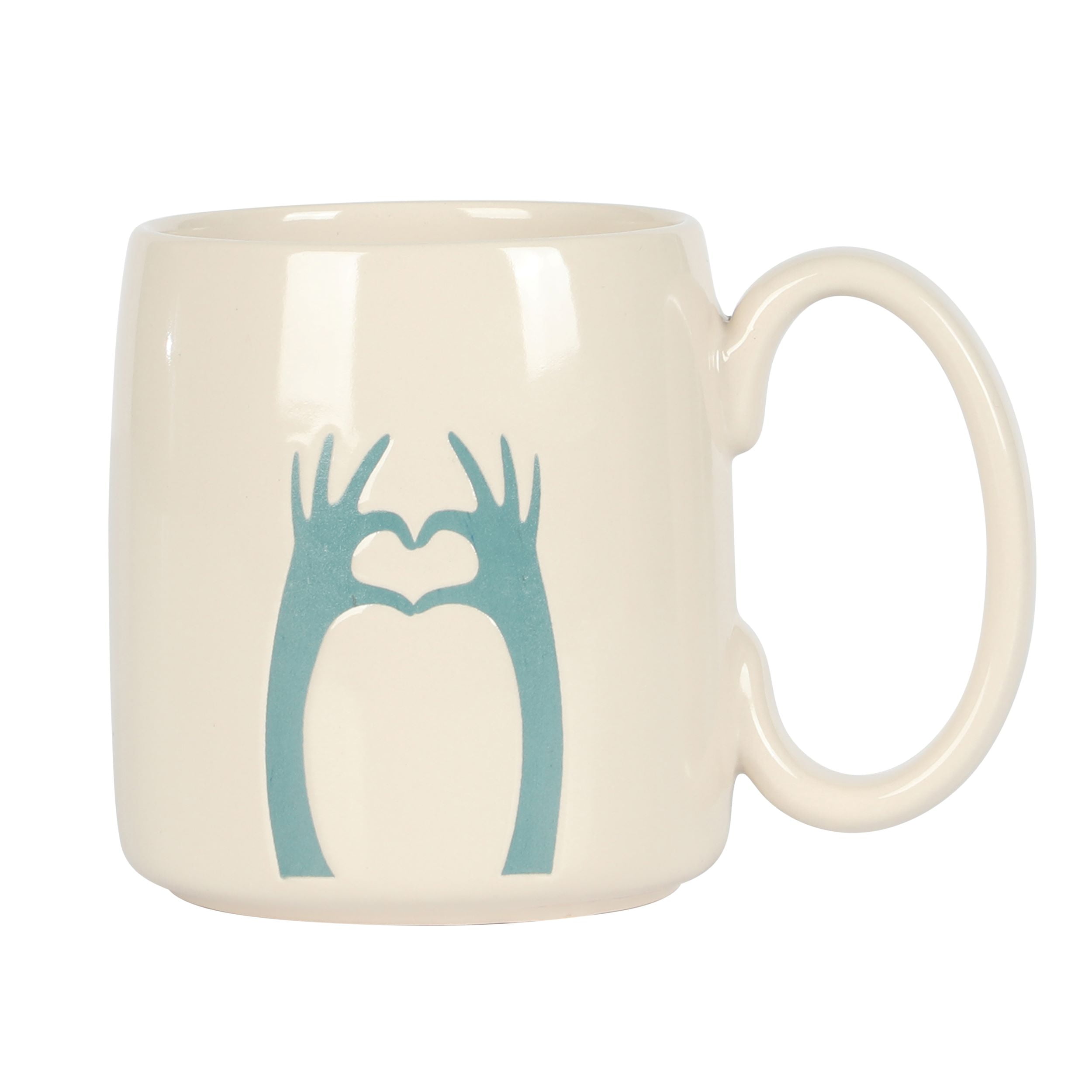 Mainstays 20 oz Ceramic Heart Hands Mug, Dishwasher and Microwave Safe ...