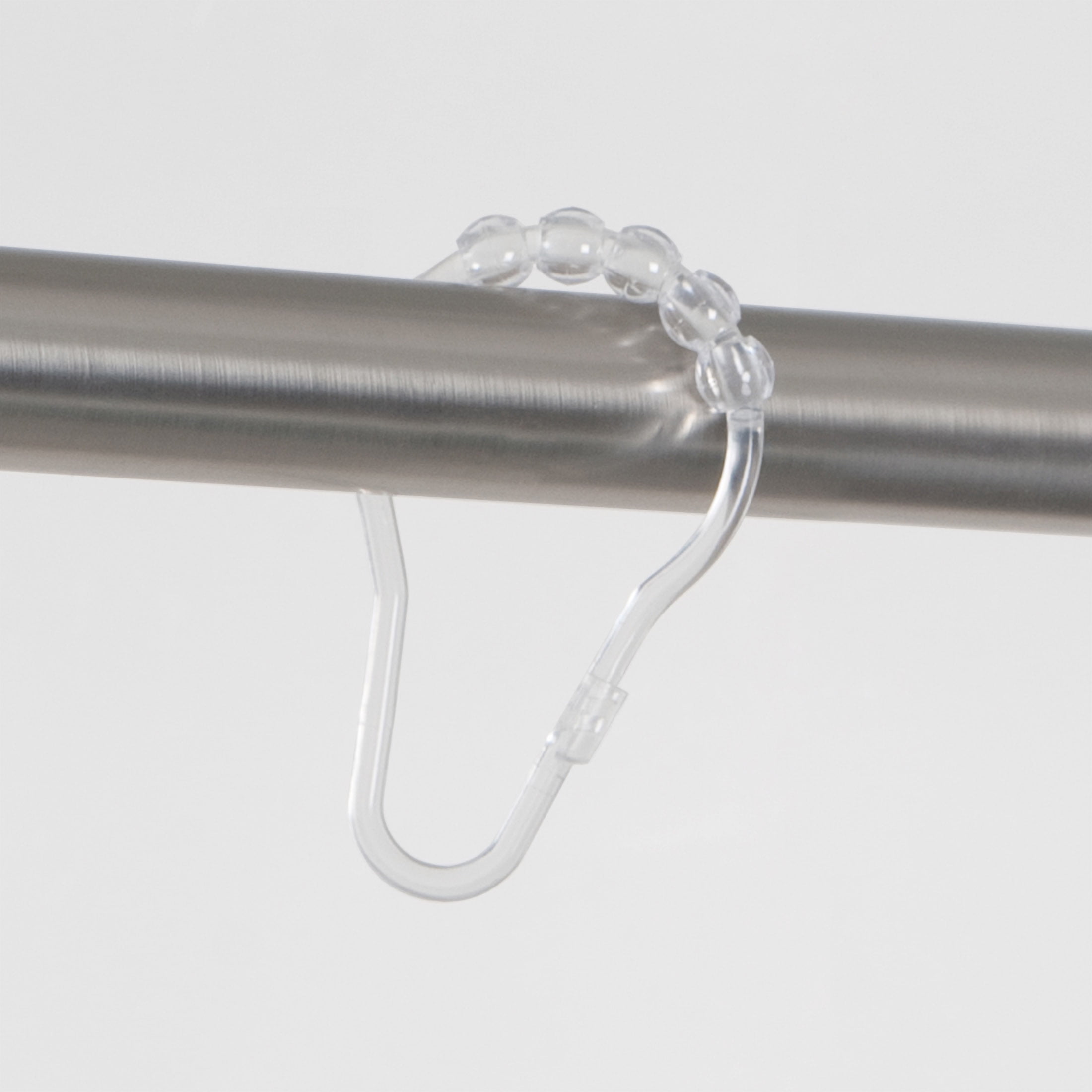 Mainstays Shower Curtain Rollerball Hooks, Easy Gliding, Clear, Set of ...