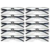 Black Thick Oversize Square Reading Glasses 4.00 for Women and Men ...