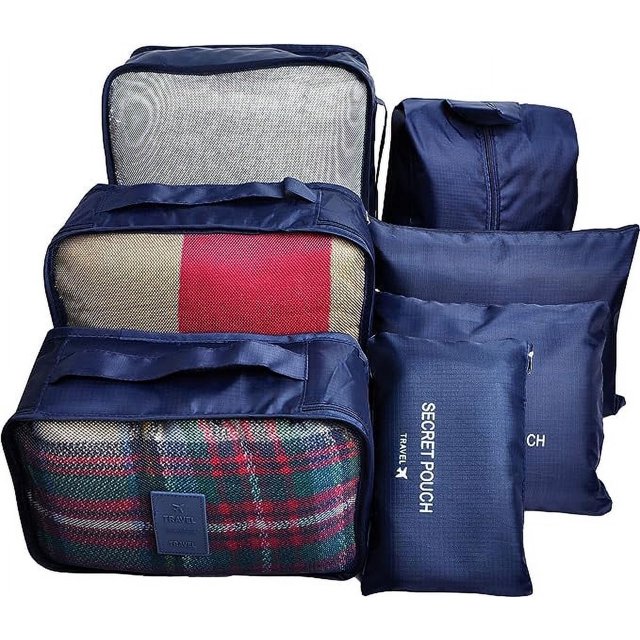 MAINYU 7Pcs Travel Bags Clothes Packing Cube Luggage Organizer Multi ...