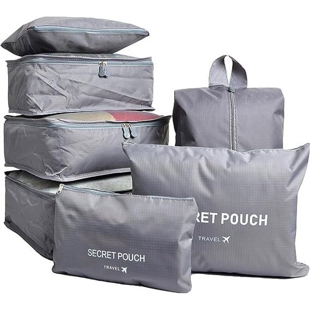 MAINYU 7Pcs Travel Bags Clothes Packing Cube Luggage Organizer Multi ...