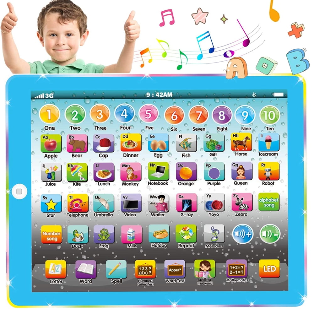 MAINYU Kids Learning Tablet 2-5, Educational Toys with ABC, Numbers ...