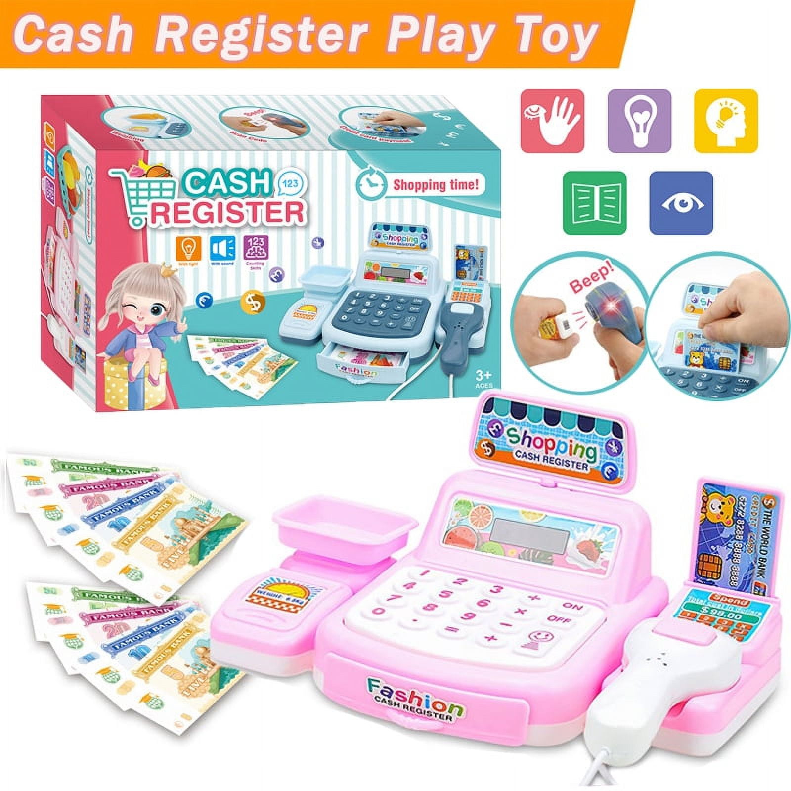 MAINYU Pretend Play Calculator Cash Register Toy Preschool Toy for Kids ...