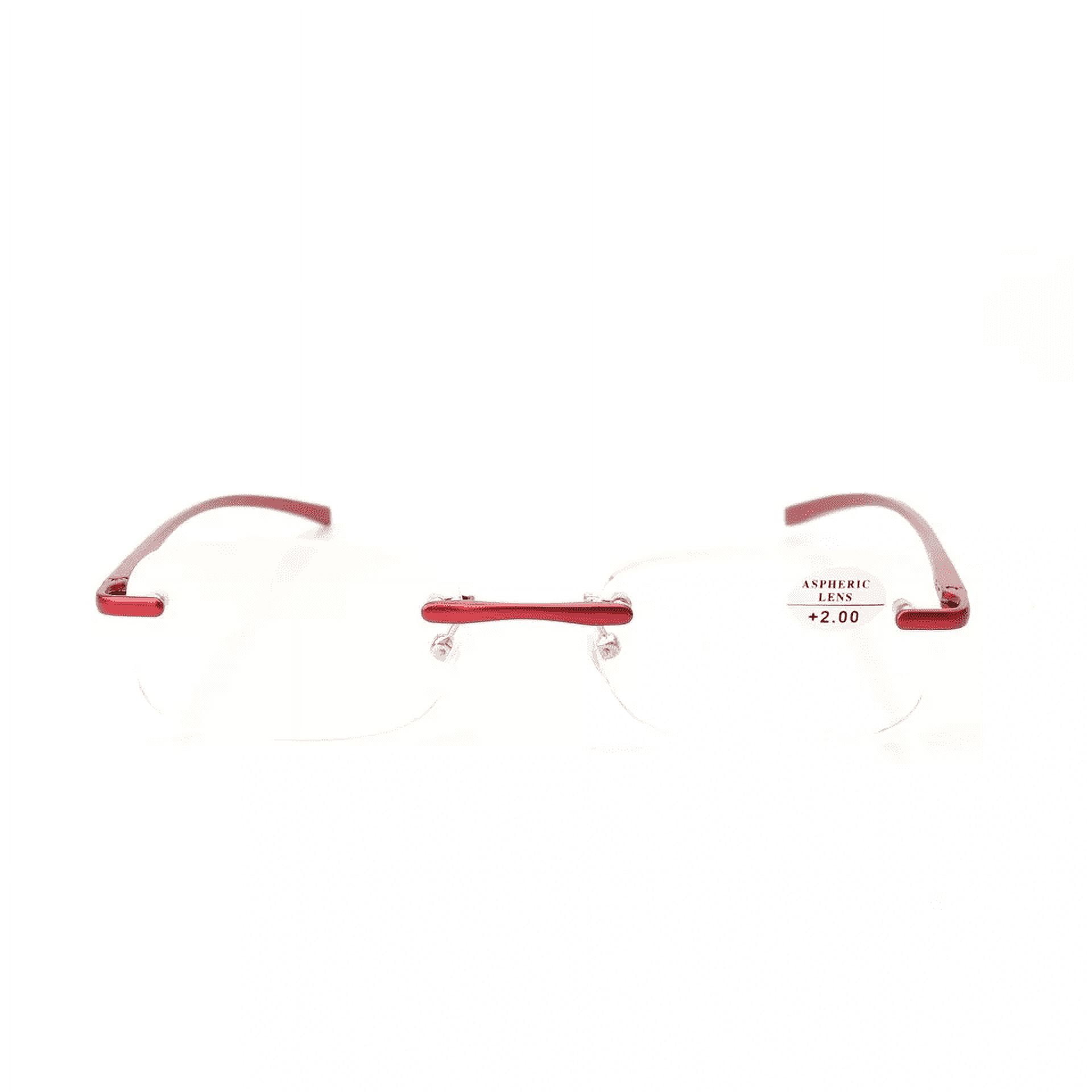 MAINYU Rimless Retro Reading Glasses Blue Light Blocking, Fashion ...