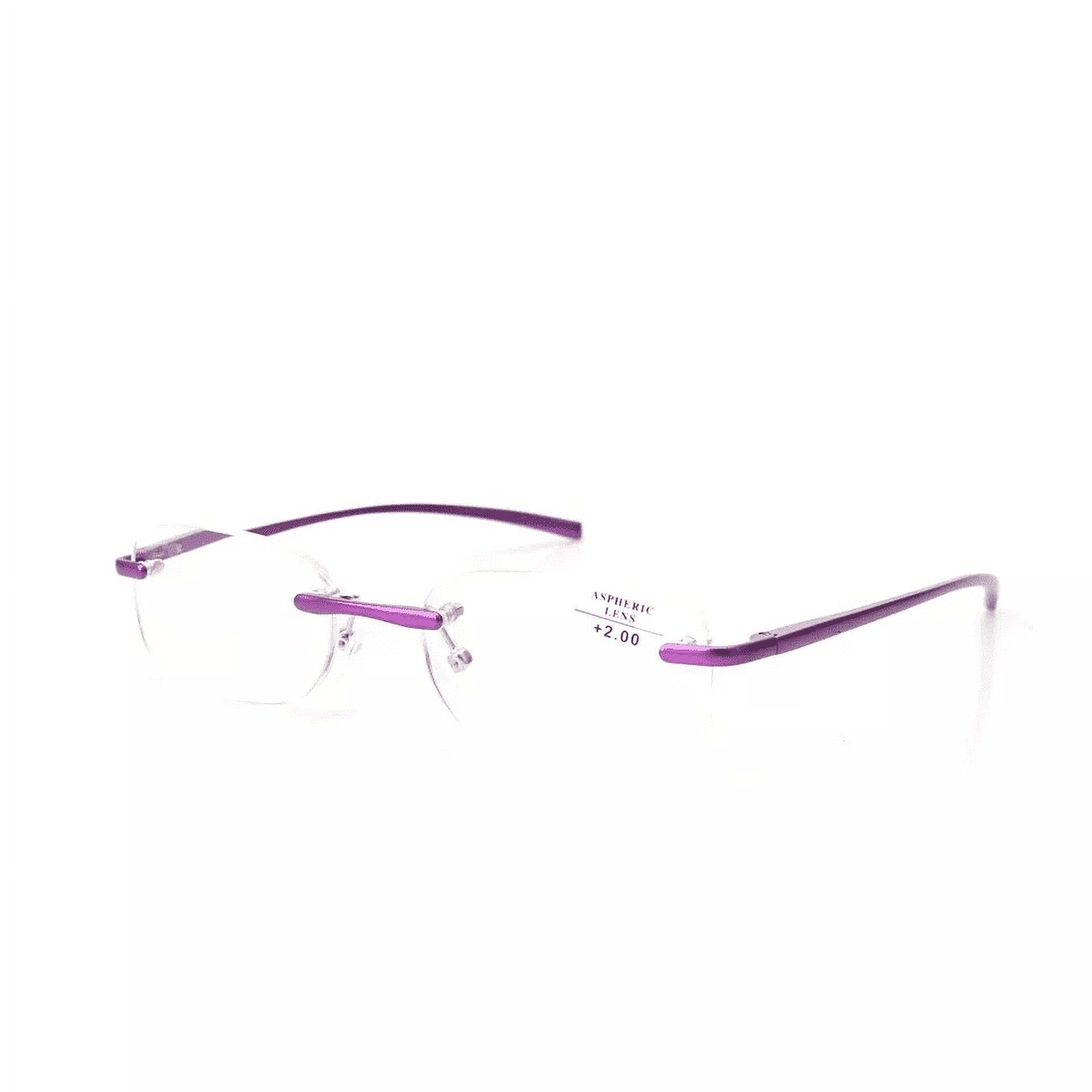 MAINYU Rimless Retro Reading Glasses Blue Light Blocking, Fashion ...