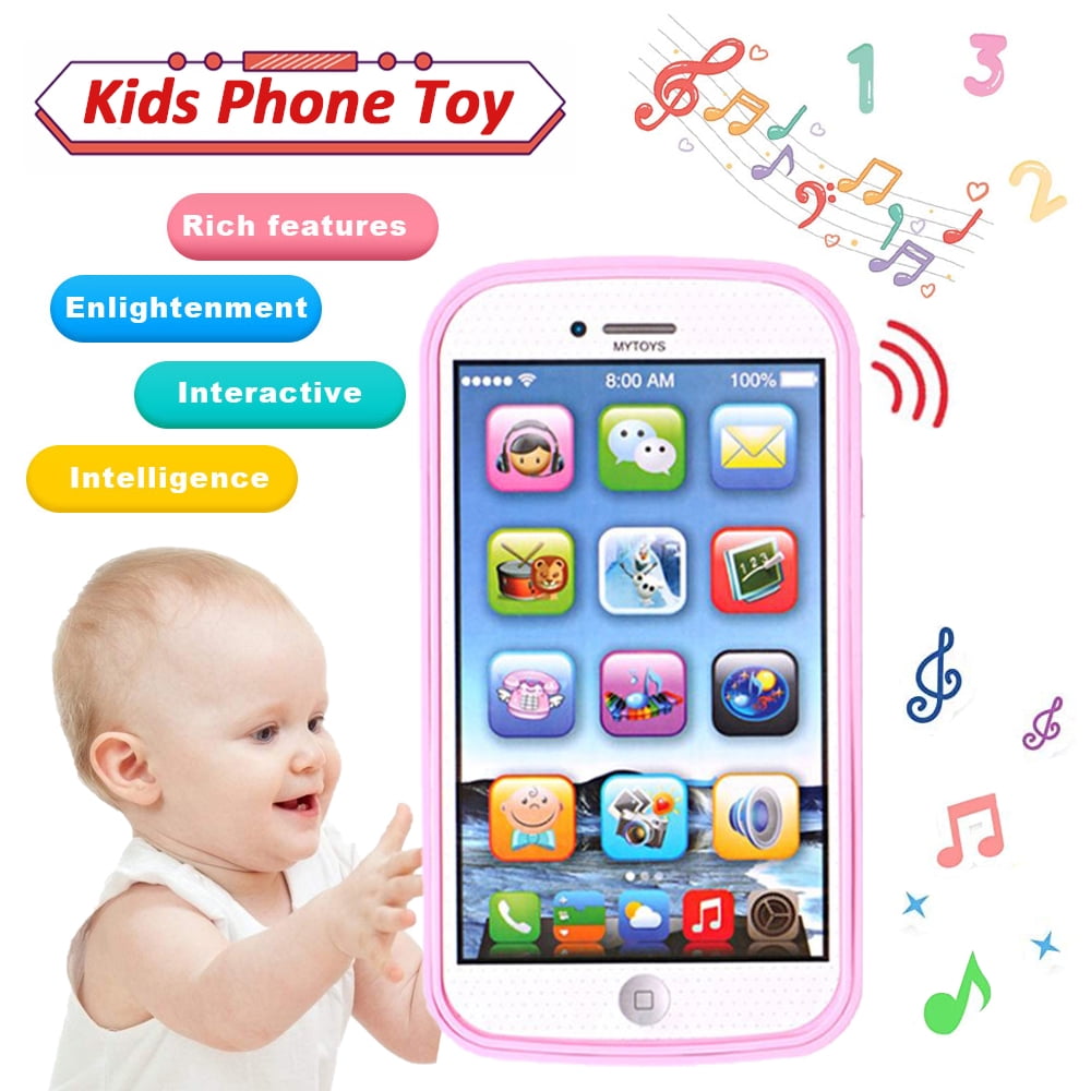 MAINYU Yphone Baby Phone, Baby Cell Phone Toy with Lights & Music, 12 ...