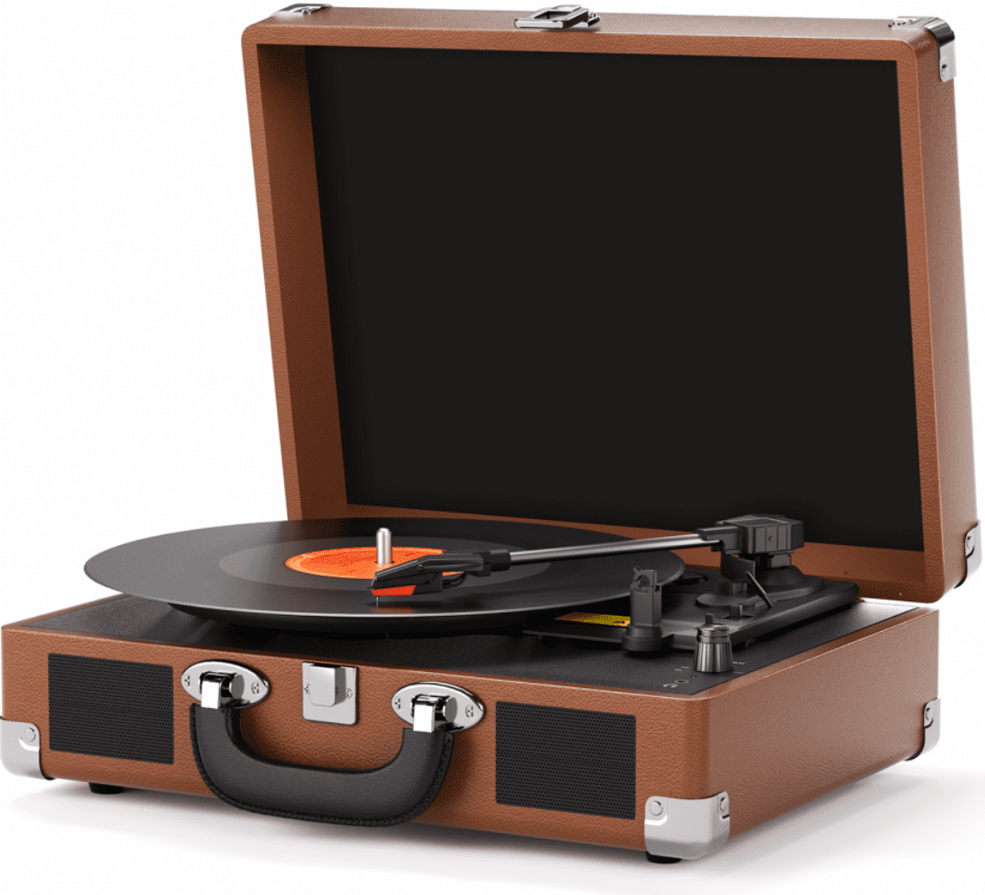 MAIO Turntable Record Player, 3-Speed 33/45/78RPM Vinyl Spinner with 2 ...