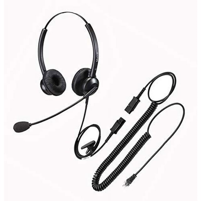 MAIRDI Office Phone Headset, Noise Cancelling, Binaural, RJ9 Jack ...