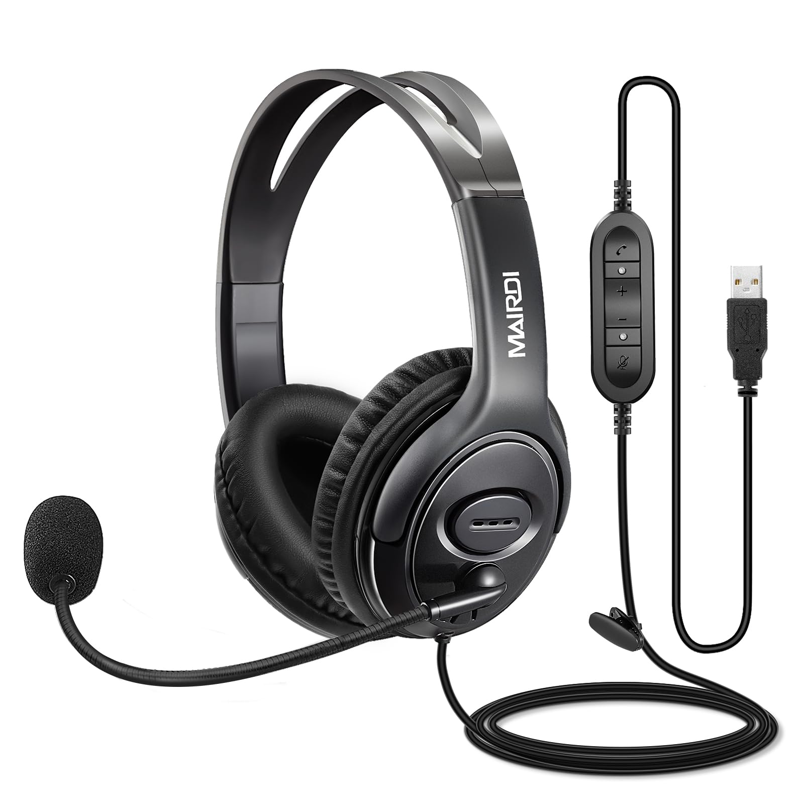 MAIRDI USB with Microphone for PC, Computer with Mic Noise Canceling ...