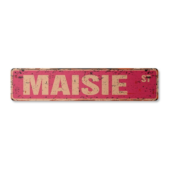 MAISIE Vintage Plastic Street Sign Childrens Name Room Sign | Indoor ...