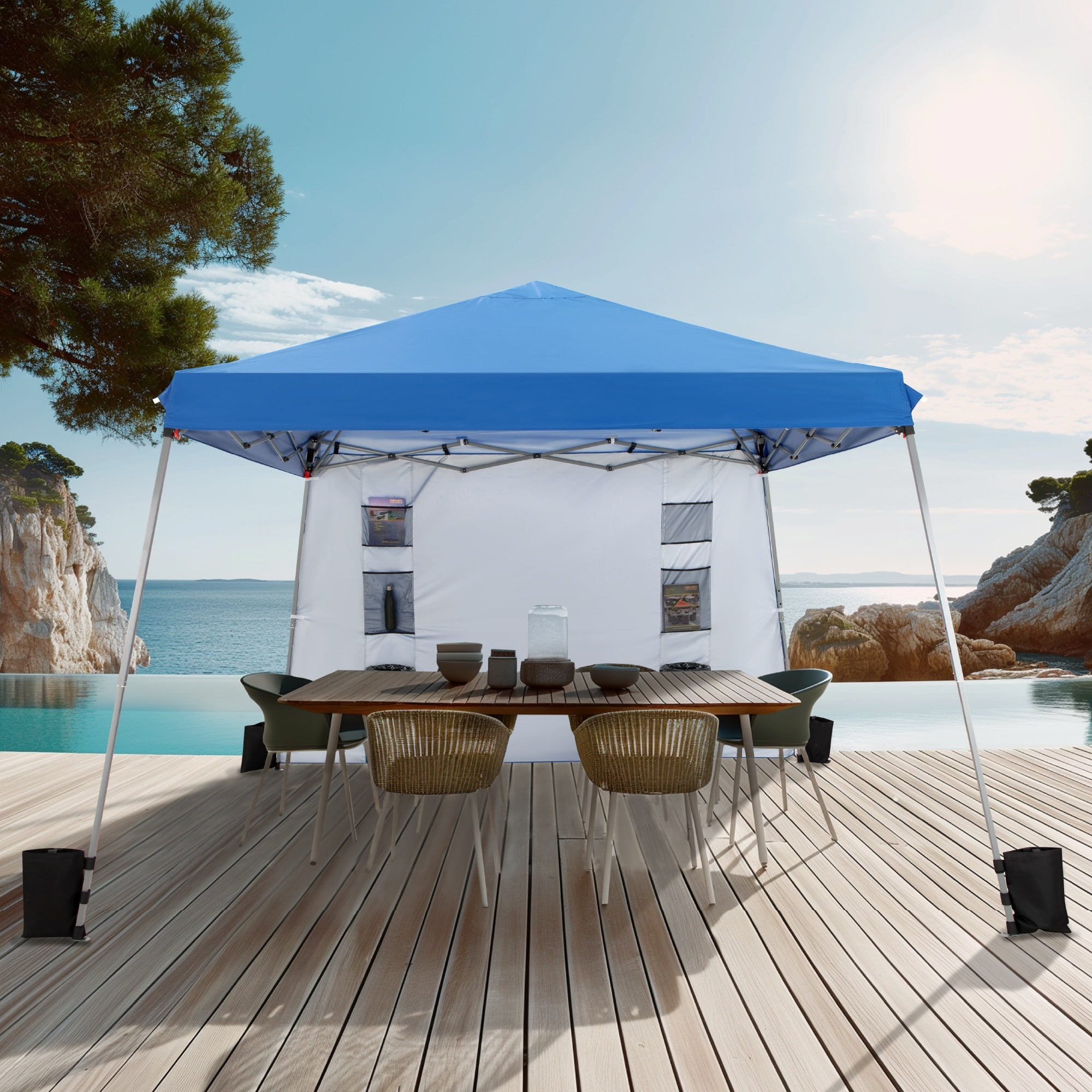 MAISON ARTS 12x12' Canopy with One Sidewalls UV Block Sun Shade Canopy ...