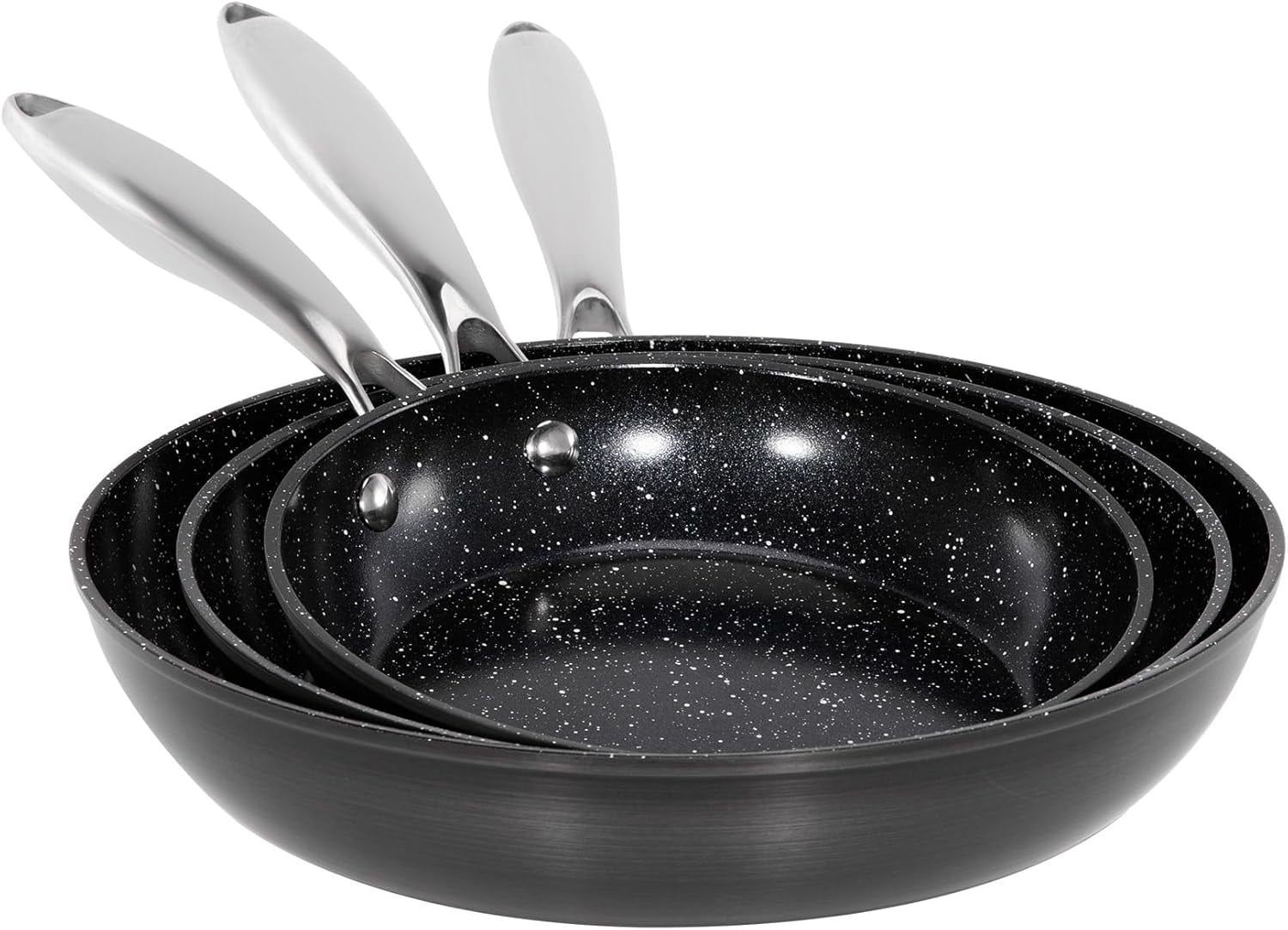 MAISON ARTS Hard Anodized Nonstick Frying Pans Set 3 Piece, 8", 9.5 ...