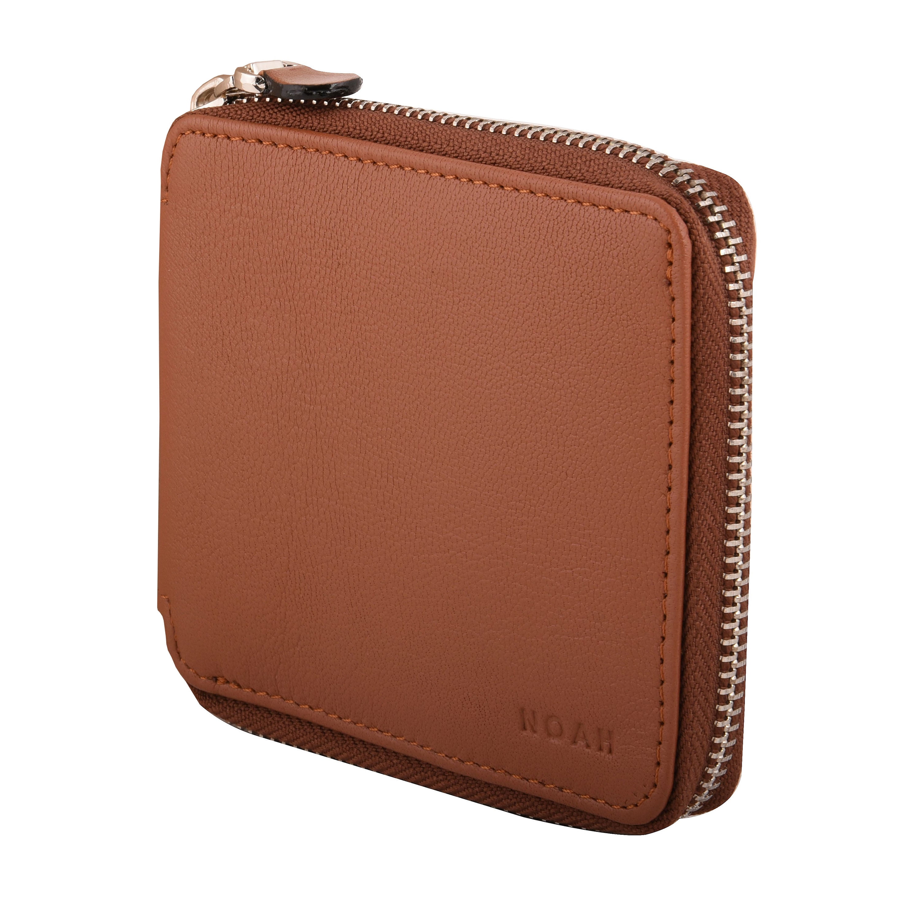 MAISON DE NOAH Mens Zip Wallets | Zip Up Leather Bifold Wallet with ...