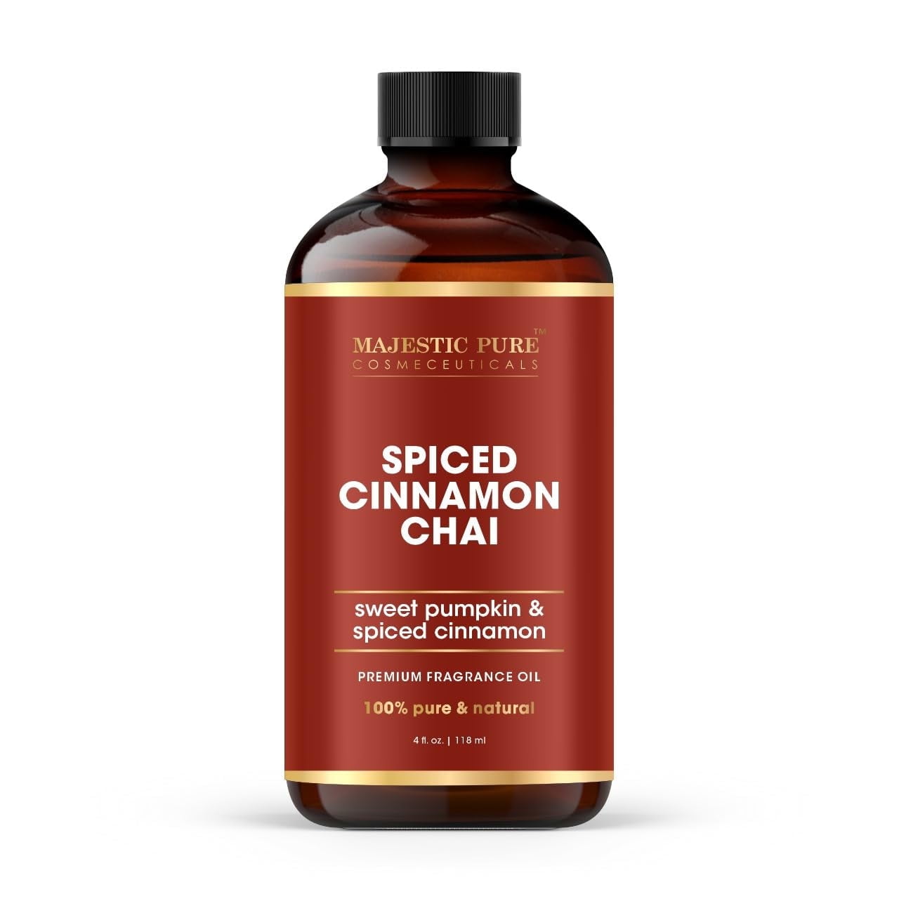 MAJESTIC PURE Spiced Cinnamon Chai Premium Oil | 100% Pure & Natural ...