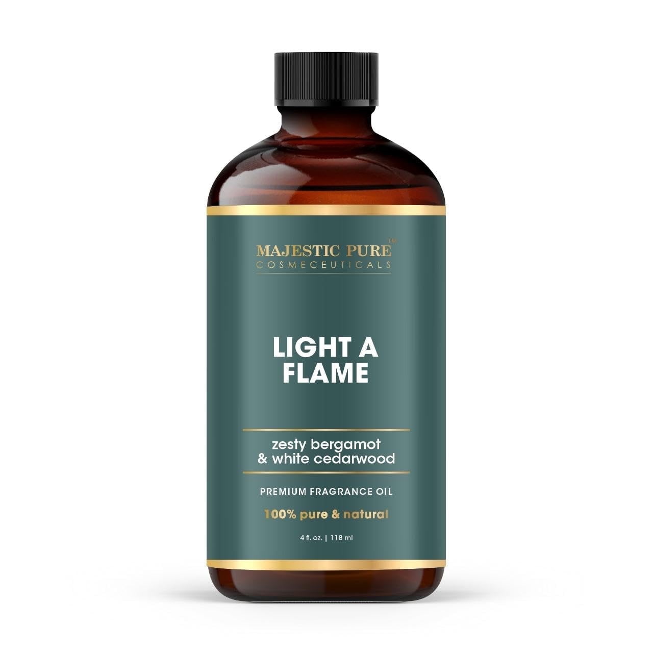 MAJESTIC PURE Zesty Bergamot & White Cedarwood Premium Oil | 100% Pure ...