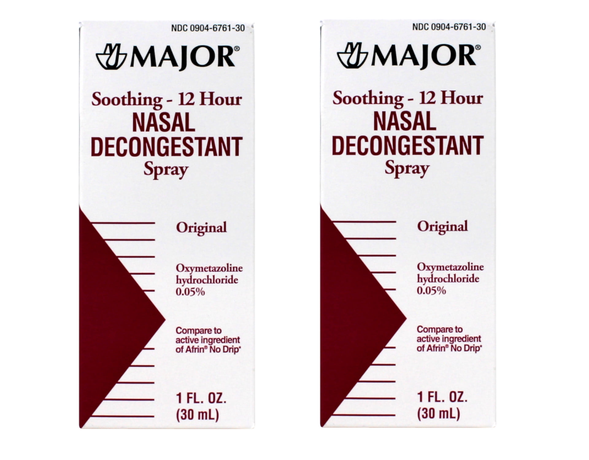 MAJOR 12 Hour Nasal Decongestant Spray 1 oz (Pack of 2) - Walmart.com