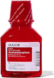 MAJOR Adult Extra Strength Liquid Acetaminophen - 500 mg Acetaminophen ...