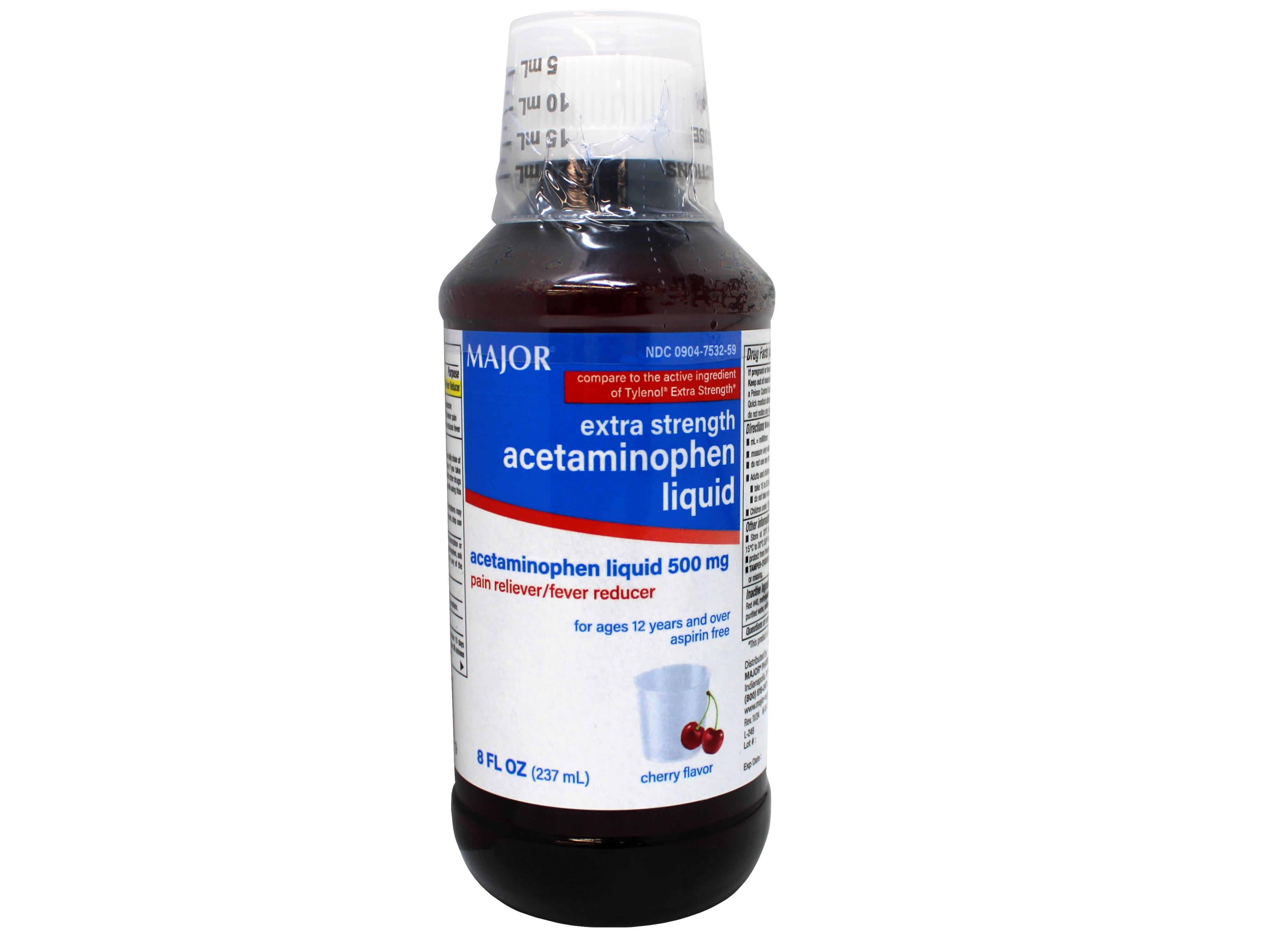 MAJOR Extra Strength Acetaminophen Liquid, 500 mg per 15 mL, Fever ...