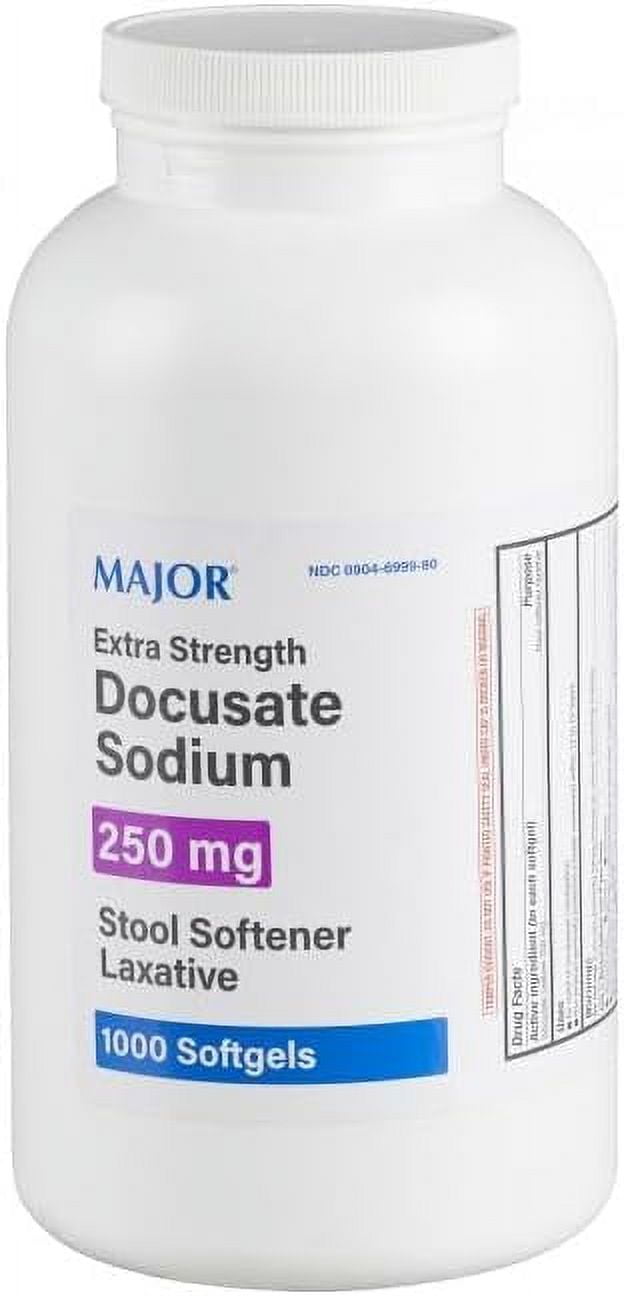 MAJOR Extra Strength Stool Softener Laxative Docusate Sodium 250 mg ...