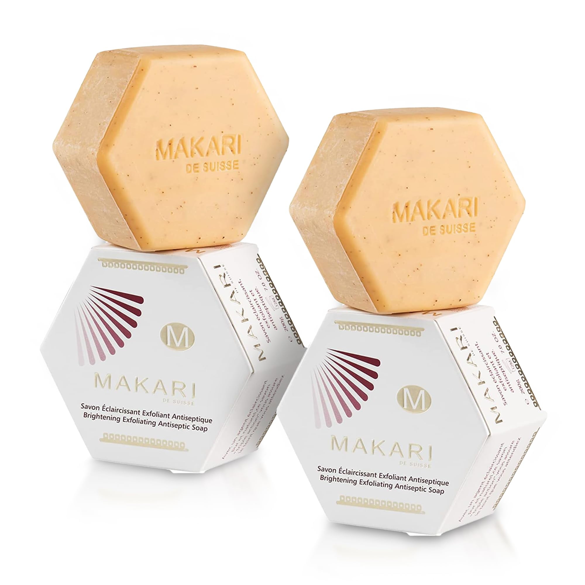 MAKARI Classic Exfoliating Antiseptic DMF15 Soap 2 Pack Revitalize and ...