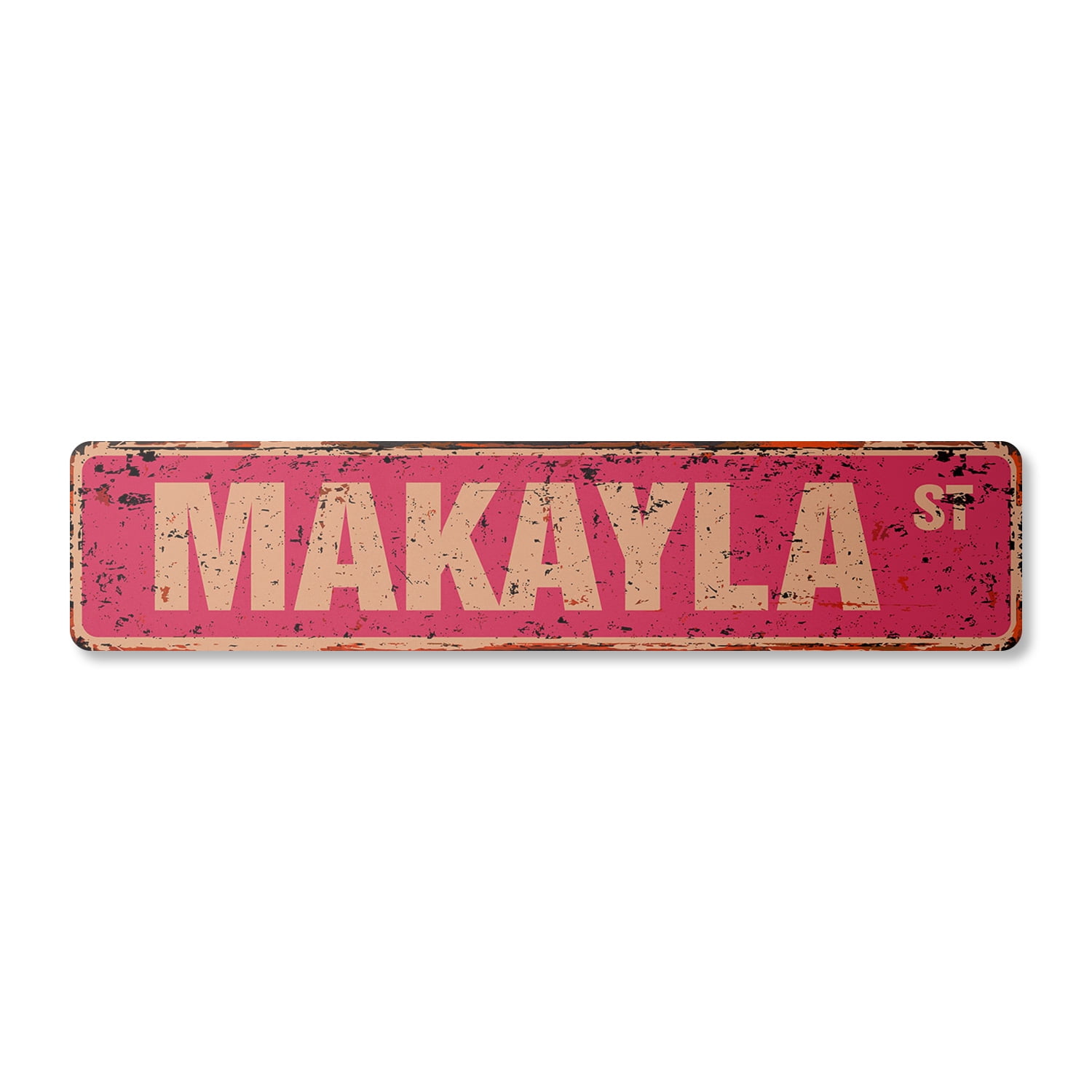 MAKAYLA Vintage Plastic Street Sign Childrens Name Room Sign | Indoor ...