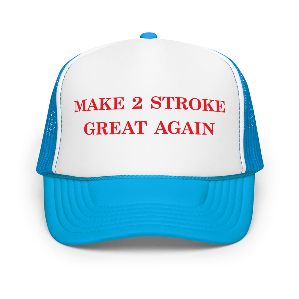 MAKE 2 STROKE GREAT AGAIN TRUCKER HAT (Blue / White / Blue) - Walmart.com
