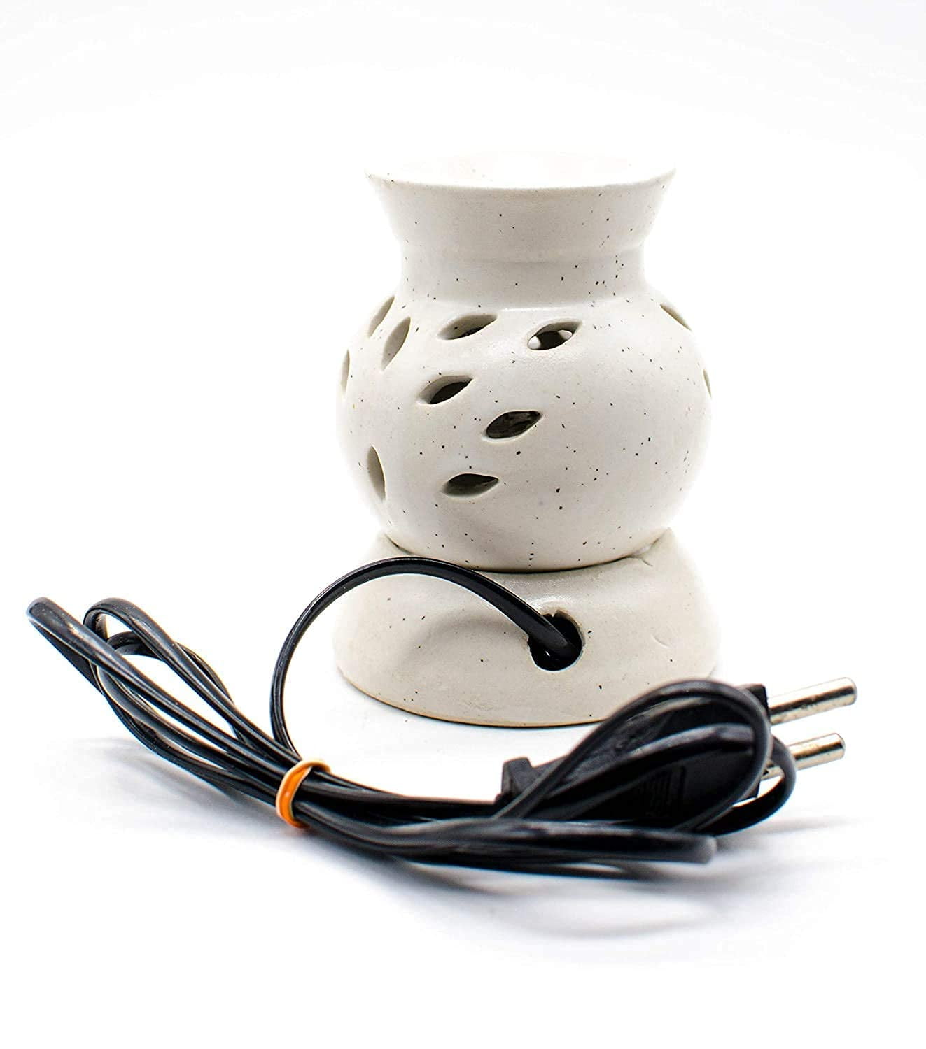 MAKE A WISH Electric Round Oil Diffuser Ancient Matki Diffuser Electric Aroma Burner Set with 2 ...