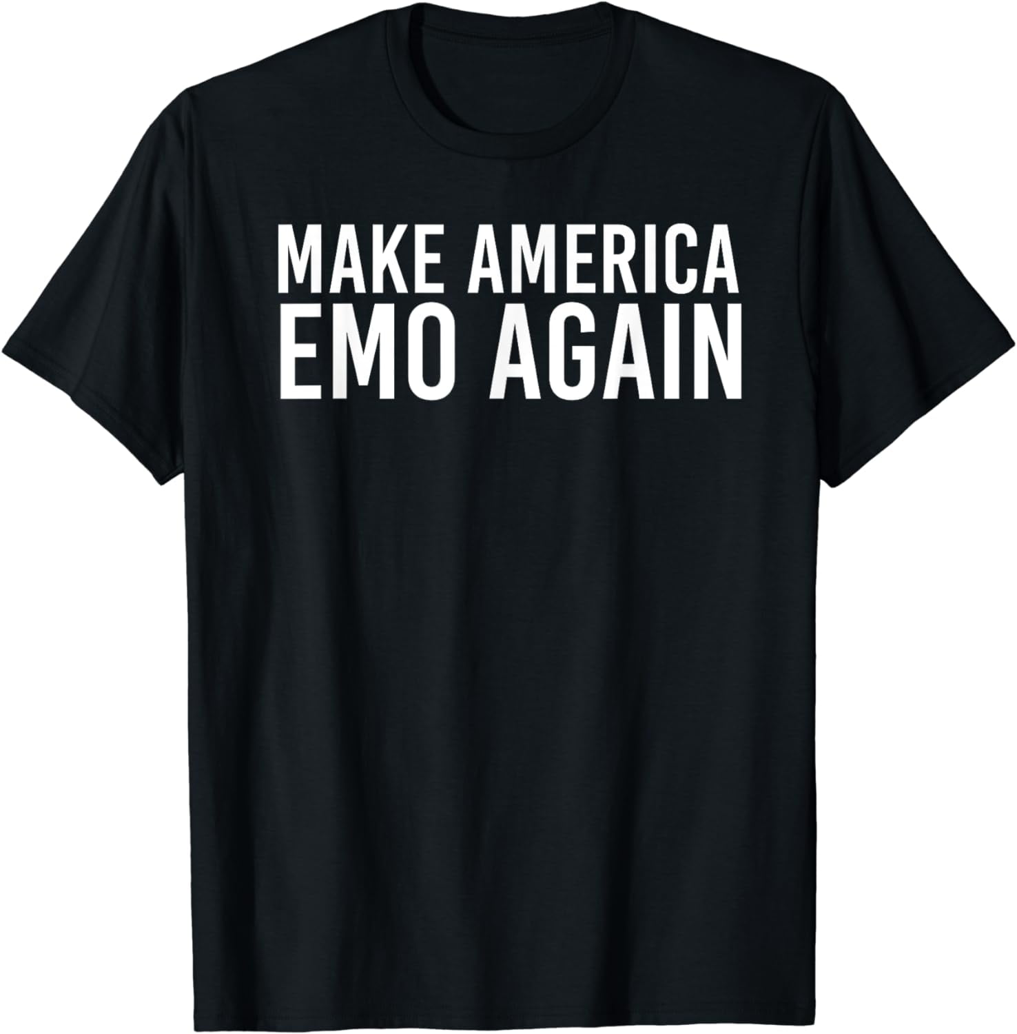 MAKE AMERICA EMO AGAIN Funny Goth US Gift Idea Fashion T-Shirt ...