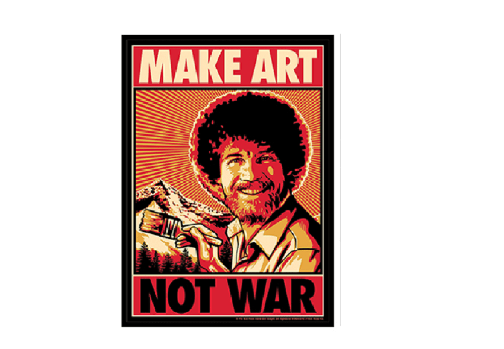 MAKE ART NOT WAR BOB ROSS MAGNET - Officially Licensed Make Art not War ...