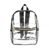 MAKE MARKET Clear PVC Backpack Black Trim Unisex Transparent Model ...